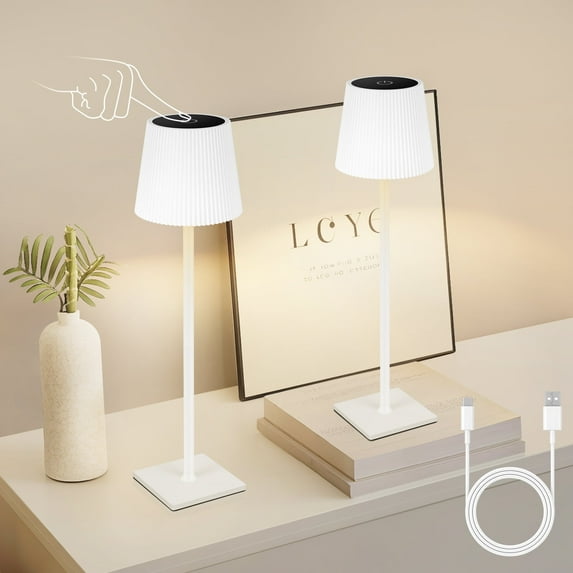 OUTON 16" Touch Control Bench Light - 3-Way Dimmable Wireless Table ...