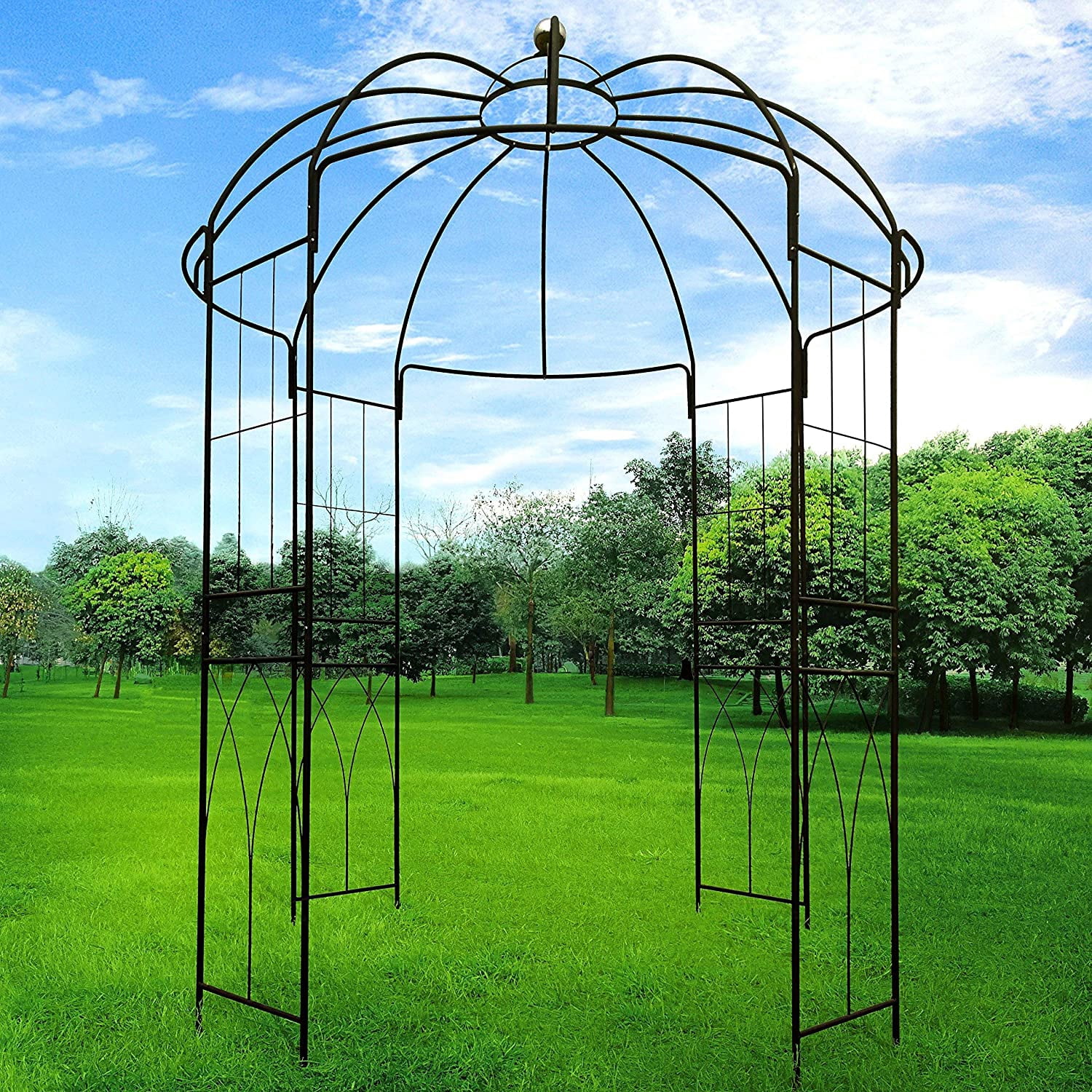 OUTOUR French Style Birdcage Shape Heavy Duty Gazebo,9'Highx 6‘6"Wide ...