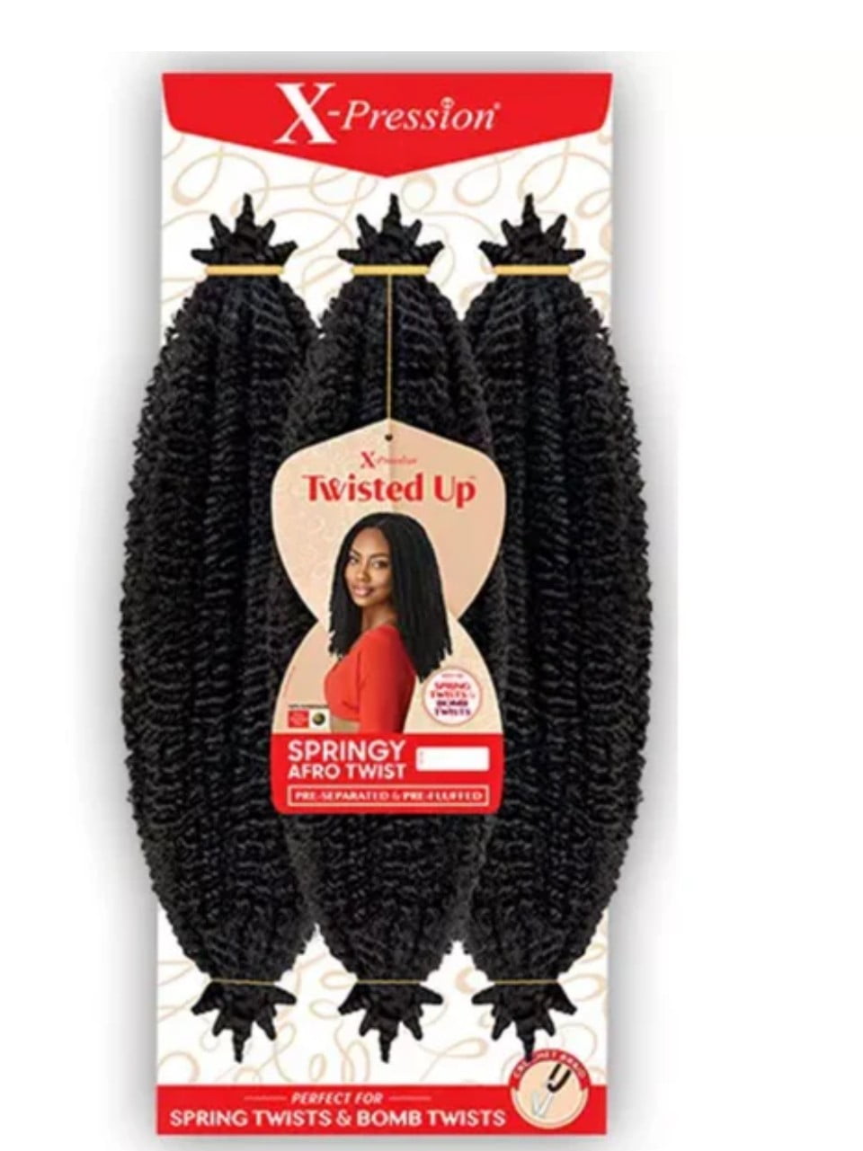OUTRE X-PRESSION TWISTED UP3X Springy Afro Twist Spring Twist and Bomb ...
