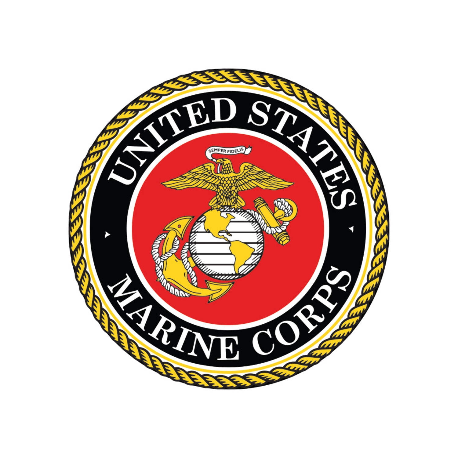 OUTSIDE THE WIRE Leatherneck for Life USMC Seal Round Decal - Walmart.com