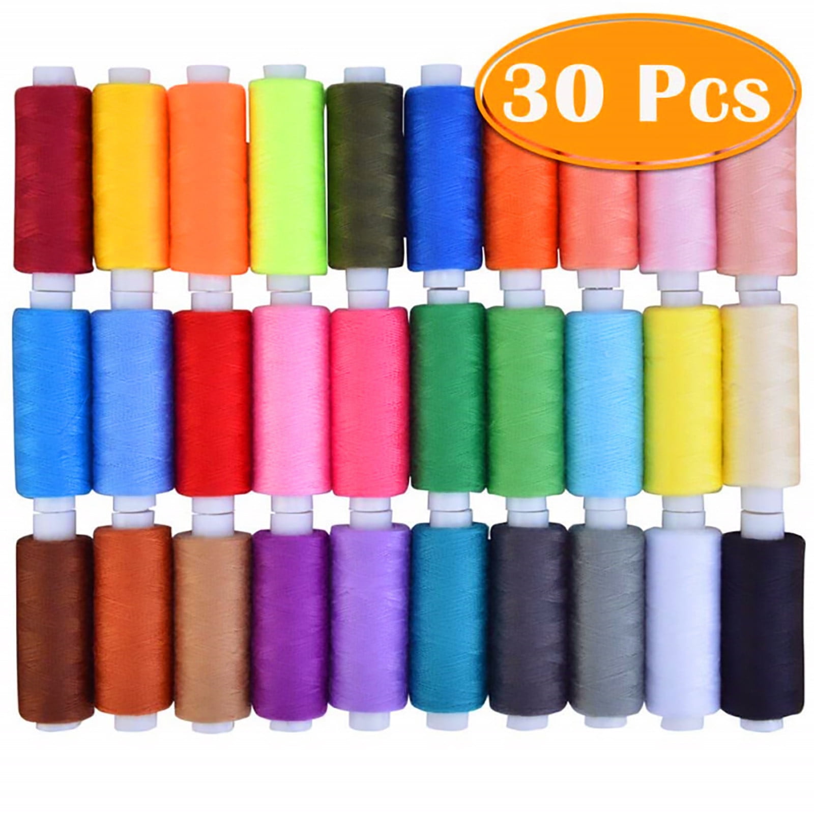 OUTlOU Household appliances 30 Spools Mixed Colors Colored Sewing ...
