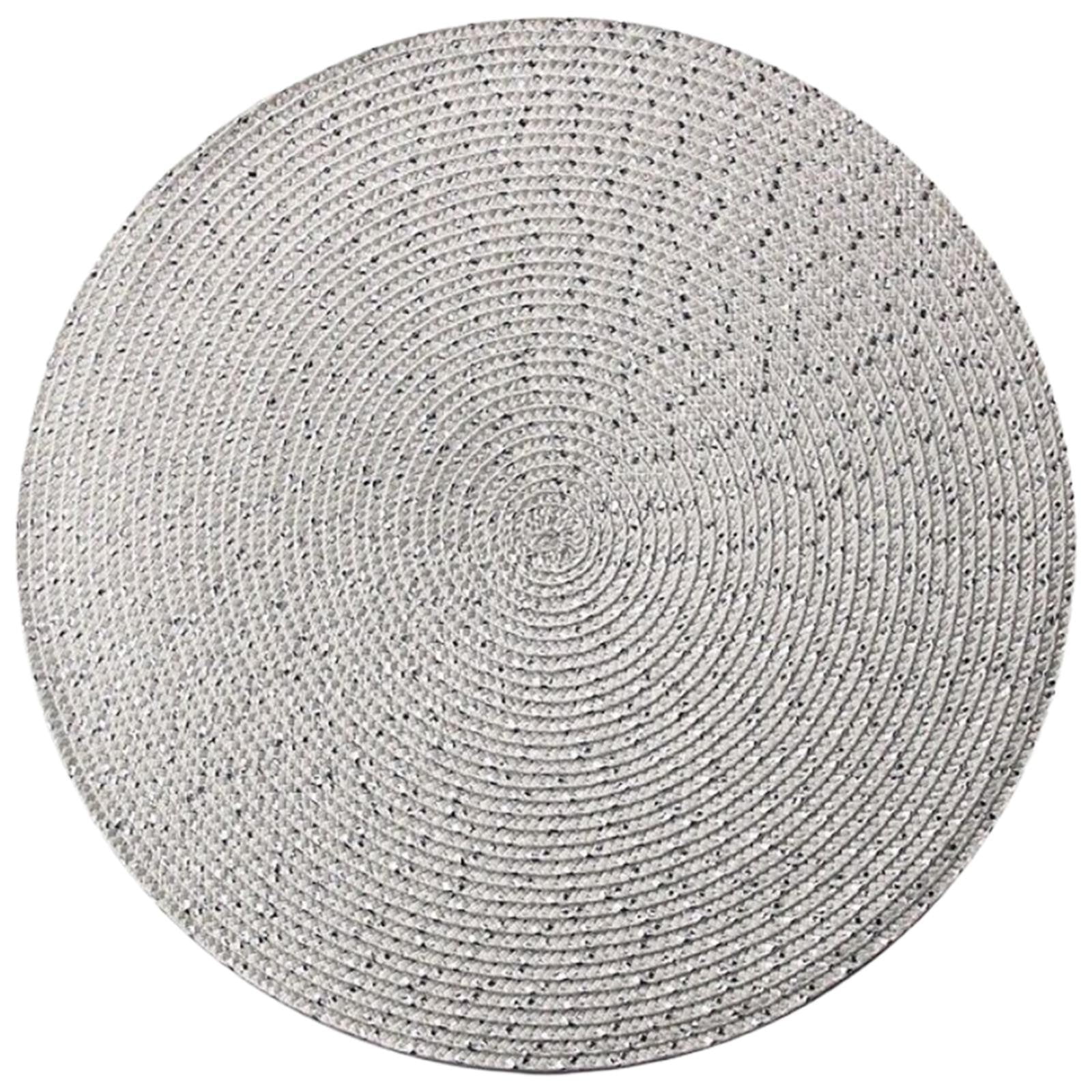 OUTlOU Woven Spiral Table Placemats 15 Inches Round Set Of 4 Non Slip ...