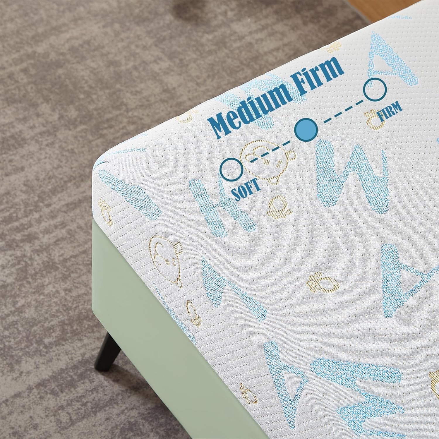 OUUI 6 inch Twin-XL Mattress for Kids, Cooling Memory Foam Medium Feel ...