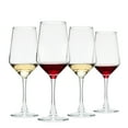 OUWO Wine Glasses Set of 4, 13.5oz Red & White Wine Glasses for Party ...