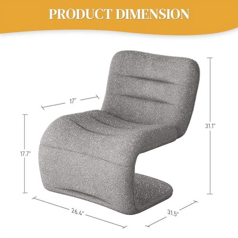 OUYESSIR Comfy Bedroom Chair with Back Support, Modern Soft Furry ...
