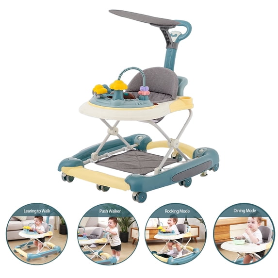 OUYI Foldable Baby Walker for Newborn & Toddler Safe - Sunshade ...