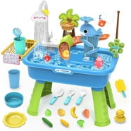 Step2 Duck Pond Blue Plastic Water Table for Toddler with 6-piece ...