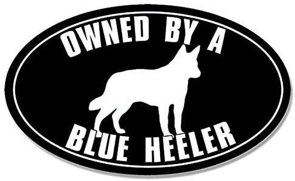 OVAL Owned By a BLUE HEELER Sticker (australian cattle dog)- Sticker ...
