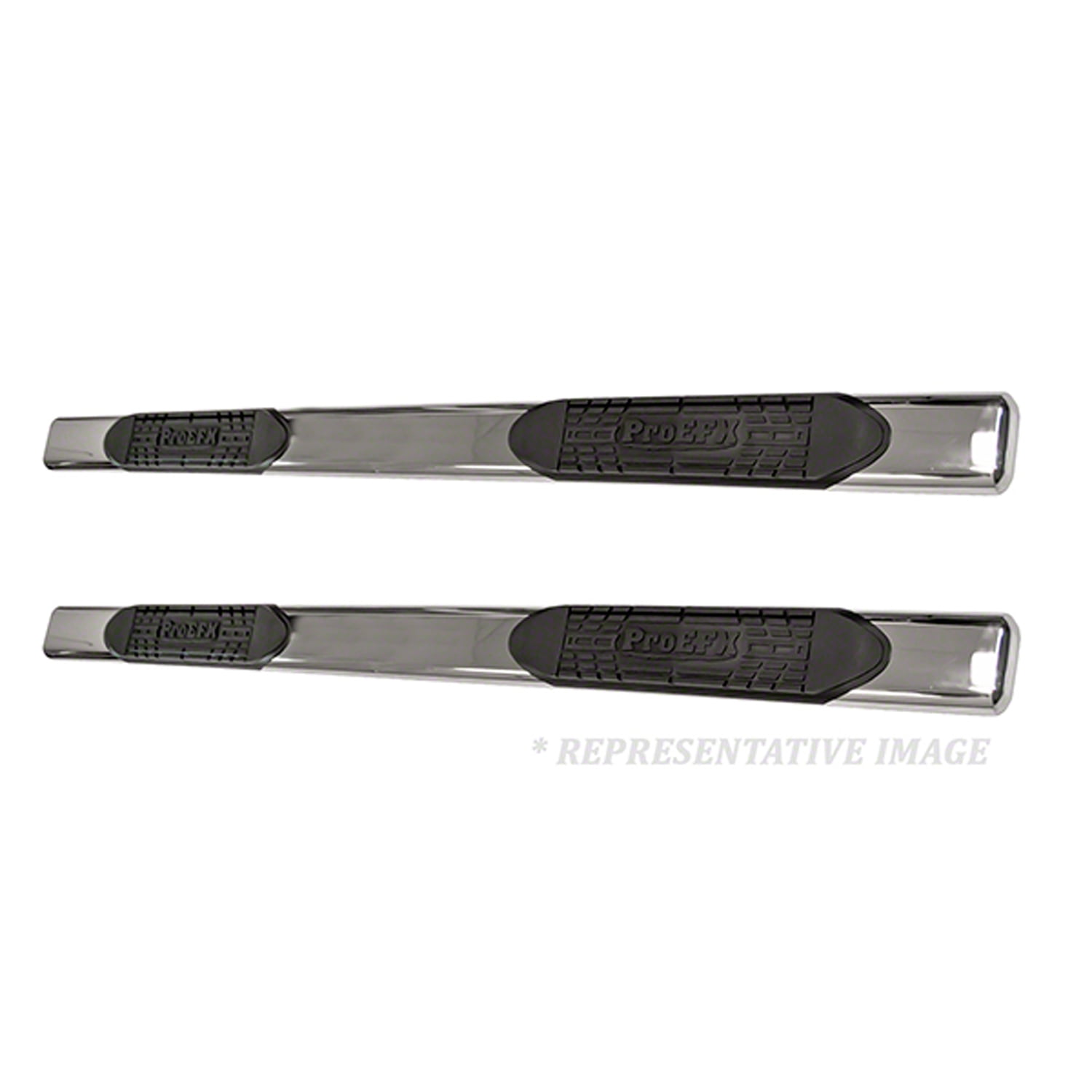 OVAL SIDE STEP BAR SET; 5in; STAINLESS STEEL; By ProEFX; FOR 07-12 JEEP ...