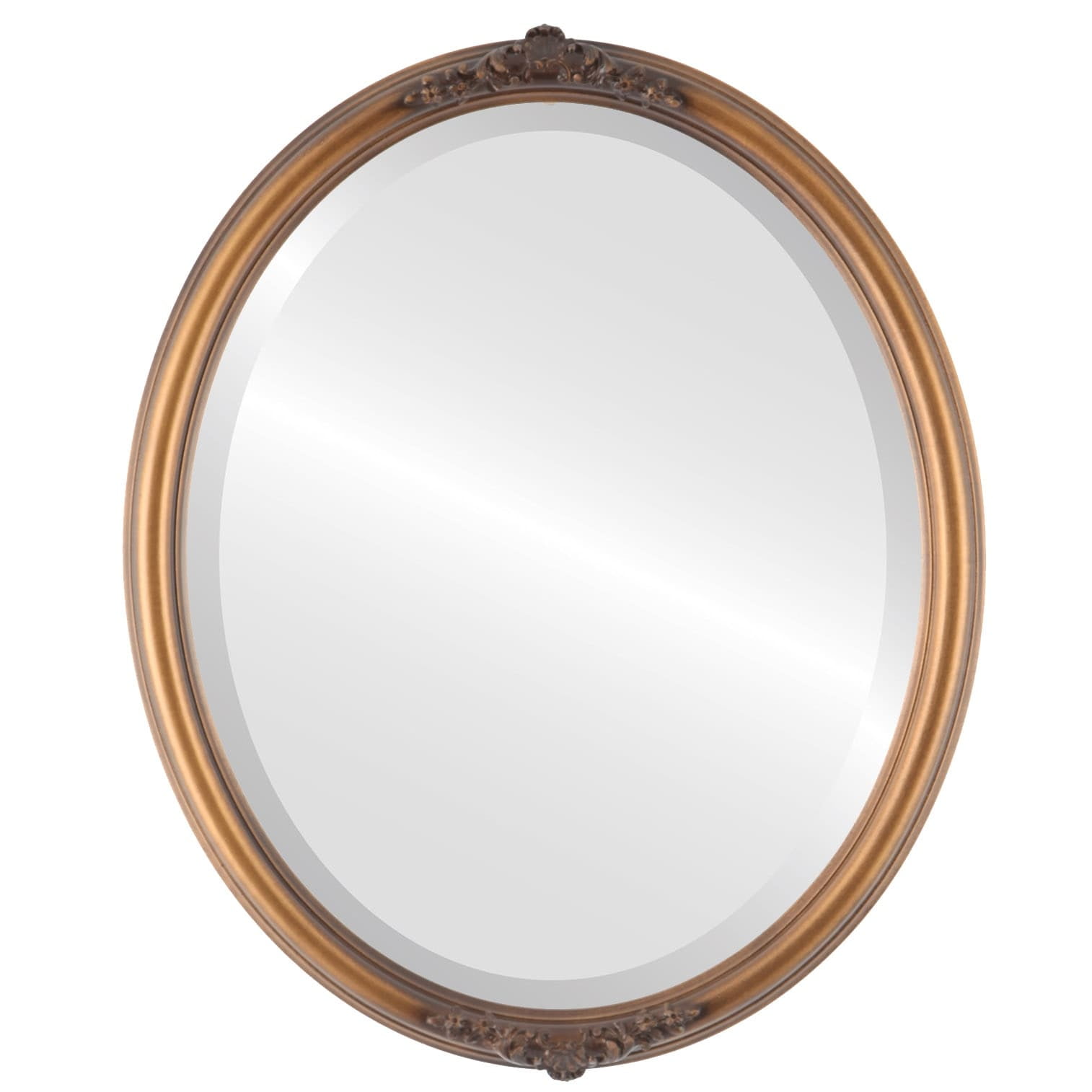 OVALCREST by The OVALCREST Mirror Store Contessa Framed Oval Mirror in ...