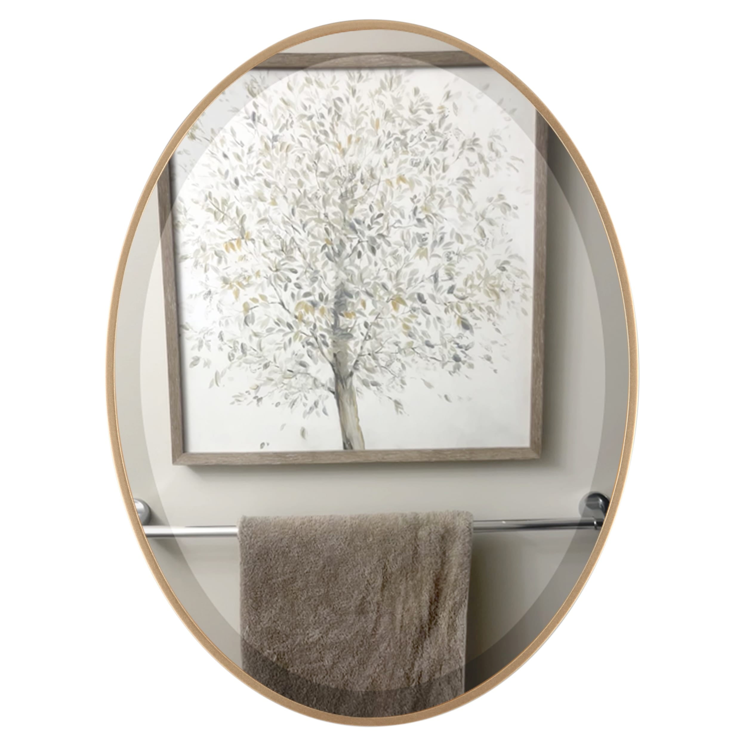 OVALCREST by The OVALCREST Mirror Store Livingston Framed Oval Mirror ...