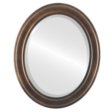 Kate and Laurel Hutton Round Decorative Modern Wood Frame Wall Mirror ...