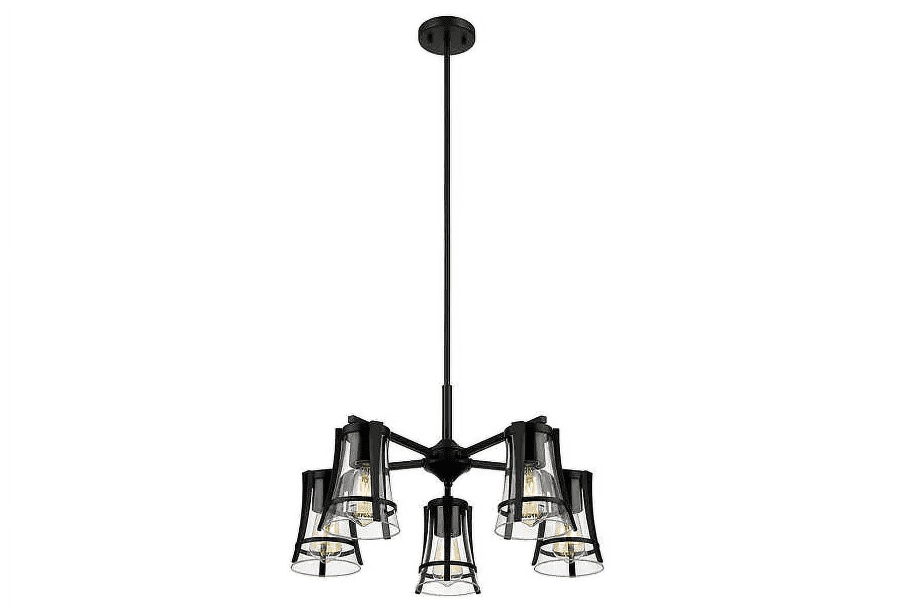 OVE Decors Joakim 5-Light Ceiling Fixture, Black Finish, Ideal for ...
