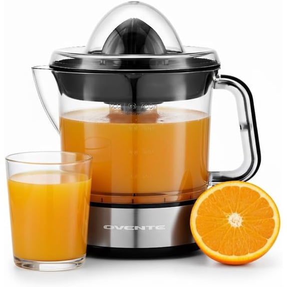 OVENTE Electric Citrus Juicer Machine with 2 Cones for Big and Small ...