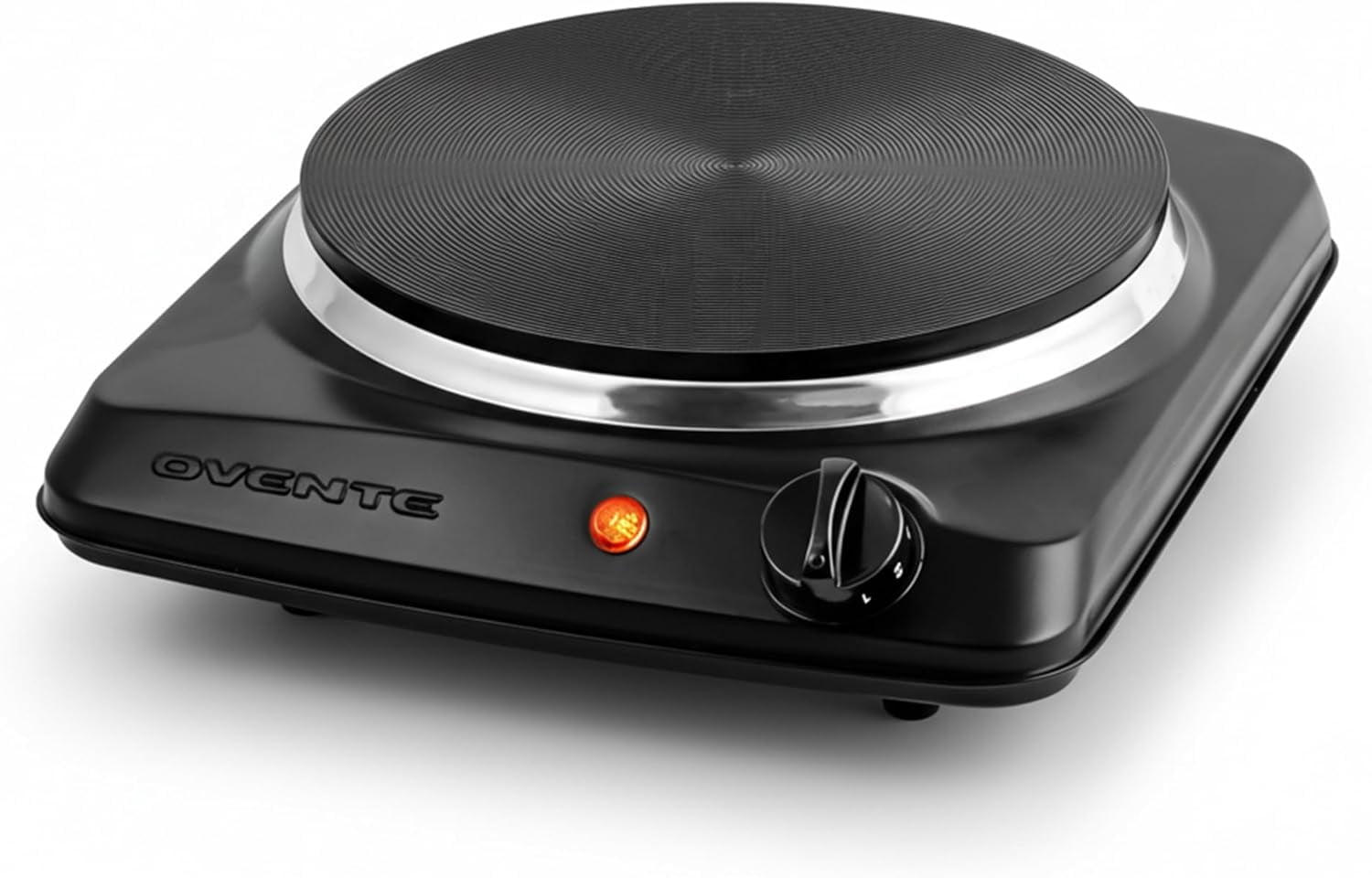 "OVENTE Tabletop Kitchen Countertop 1000W Electronic Single Burner with ...