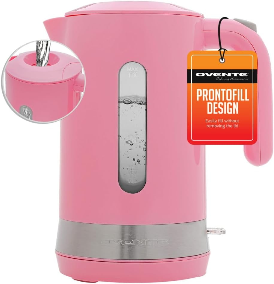 OVENTE Electric Kettle Hot Water Heater 1.8 Liter - BPA Free Fast ...