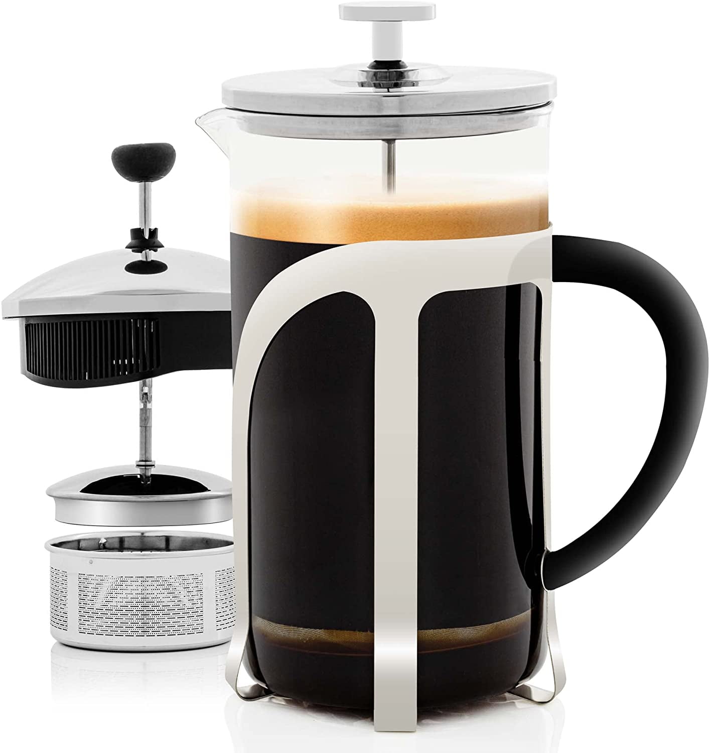 OVENTE 2-in-1 Coffee Press and Tea Maker, Stainless Steel Infuser ... OVENTE 2-in-1 Coffee Press and Tea Maker, Stainless Steel Infuser ...