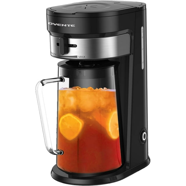 OVENTE Iced Tea Maker and Cold Coffee Brewer Machine with 3 Quart ...