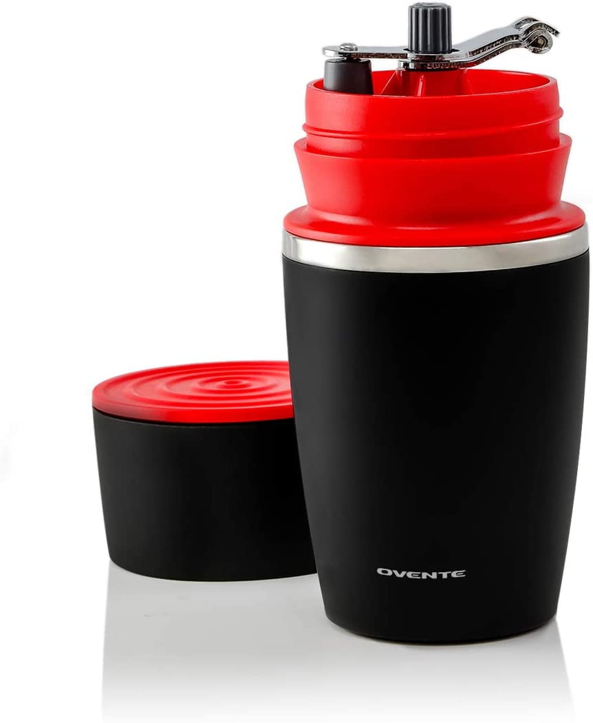 OVENTE Manual Coffee Grinder Mill with Adjustable Grind Level & 10.8 oz ...