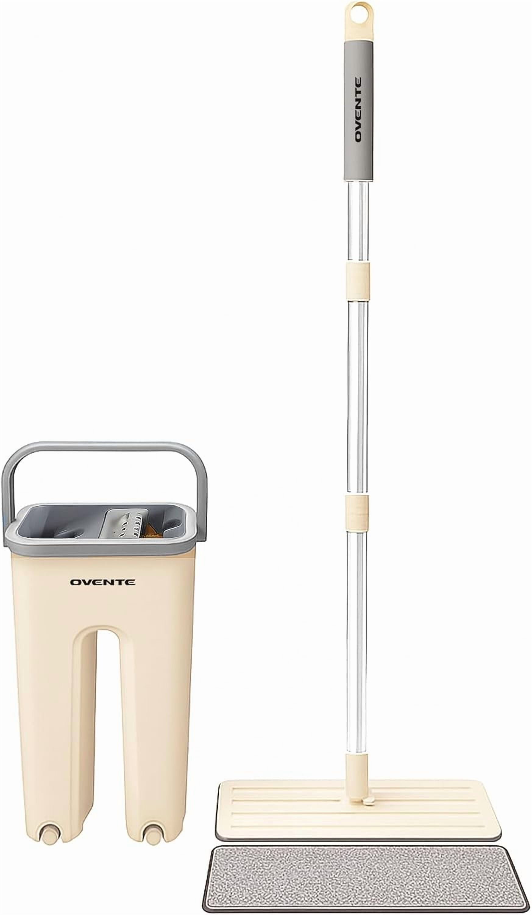 OVENTE Mop and Bucket with Wringer Set, Hands-Free Self-Cleaning Flat ...