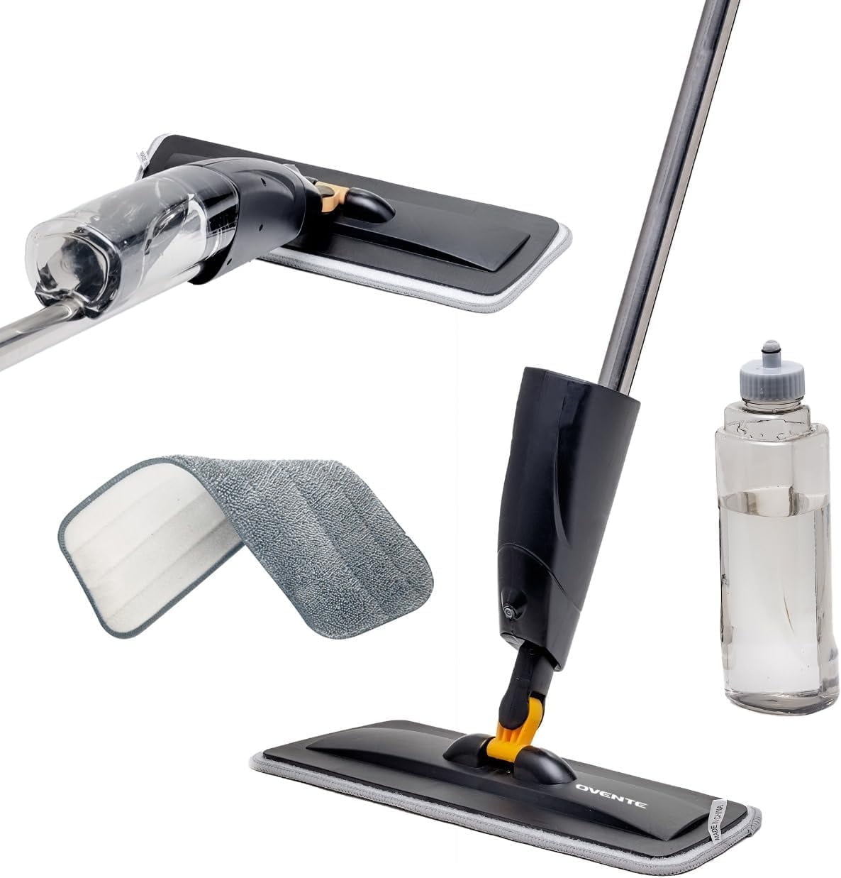 OVENTE Spray Mop for Floor Cleaning with 650ml Refillable Bottle ...