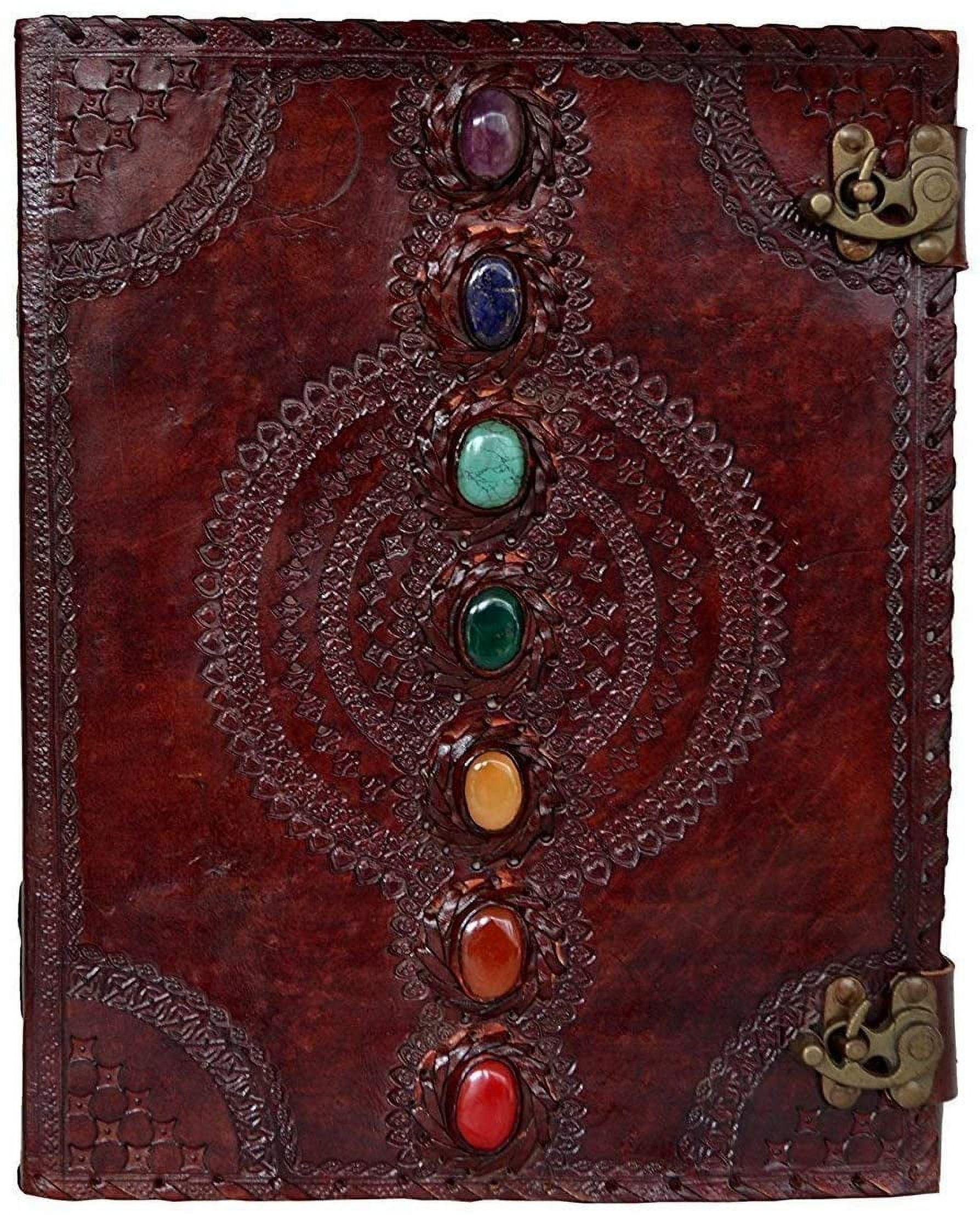 OVERDOSE Seven Stone Leather Journal - Handmade Antique Stone Journal ...