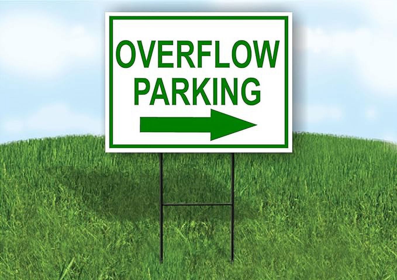 OVERFLOW PARKING RIGHT ARROW GREEN - Single Sided Directional Overflow ...