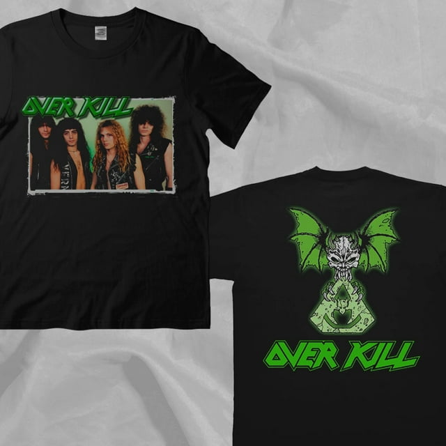 OVERKILL Thrash Metal Band Members 90s Black Double Sided T-Shirt ...