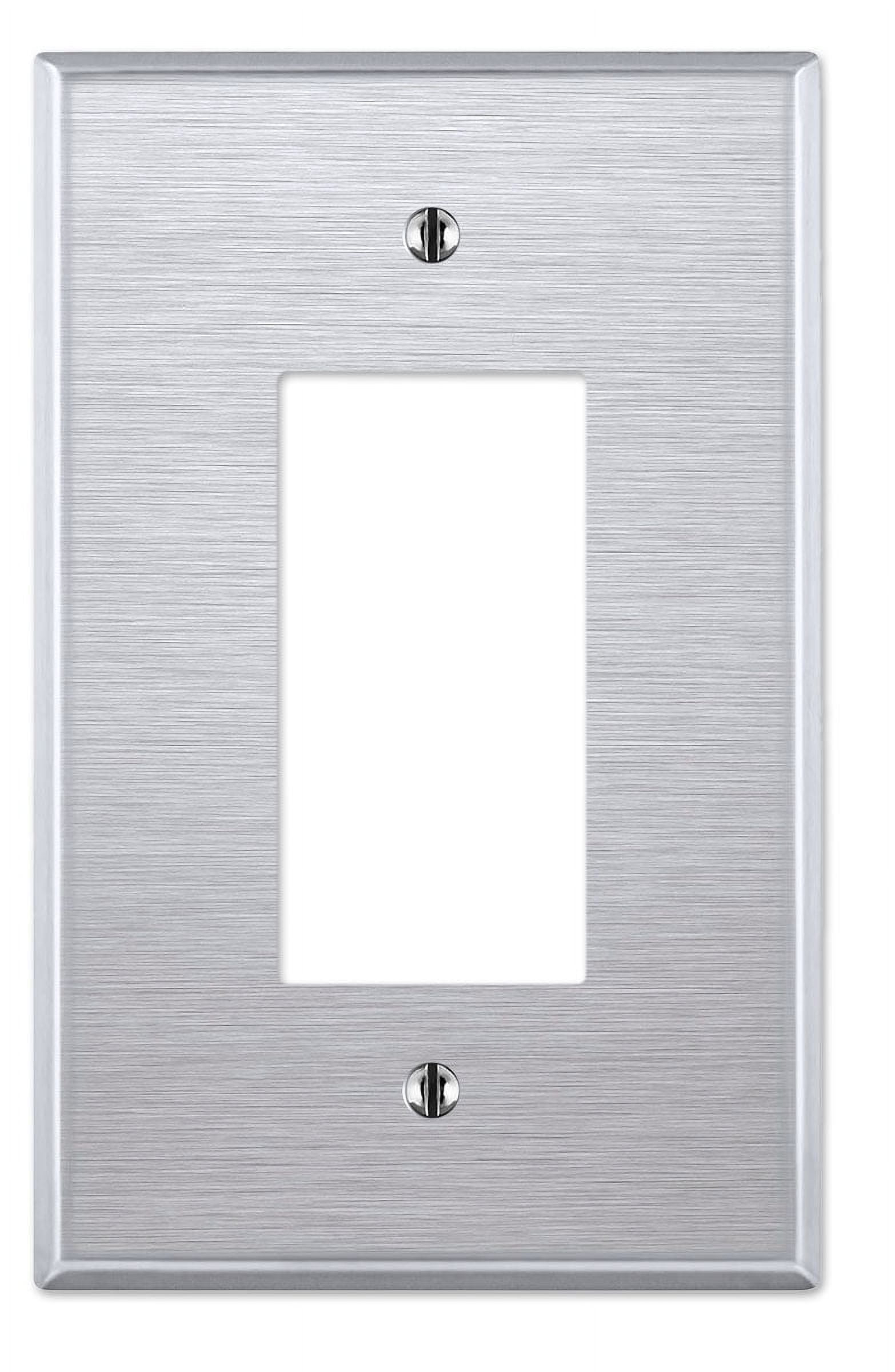 OVERSIZED 1 Gang Decorator Stainless Steel Wall Plate - Switch Plate ...