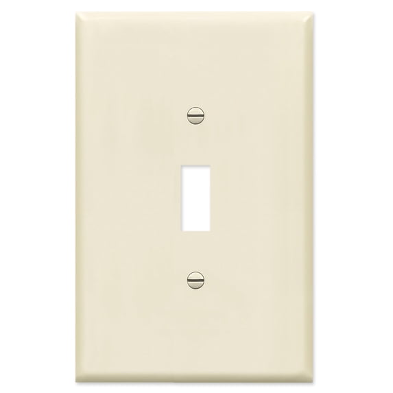 OVERSIZED 1 Gang Toggle Metal Light Switch Cover - Ivory - One Gang ...