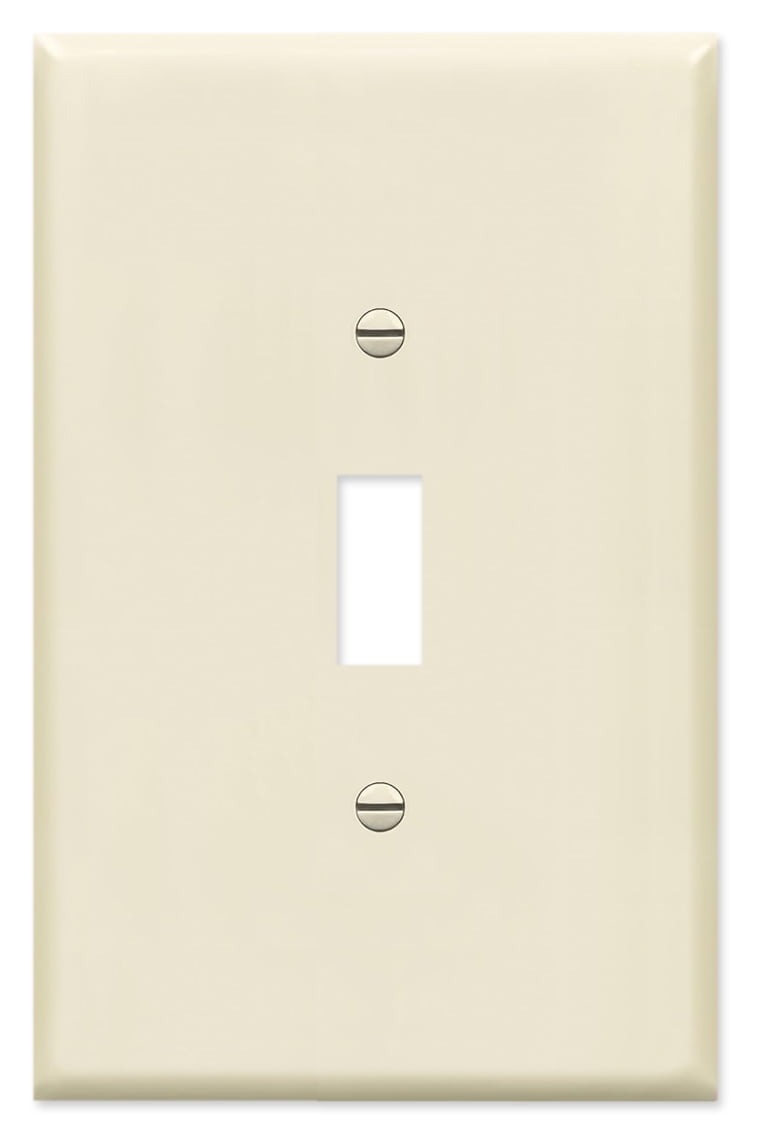 OVERSIZED 1 Gang Toggle Metal Light Switch Cover - Ivory - One Gang ...