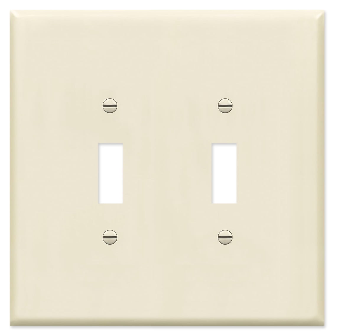 OVERSIZED 2 Gang Toggle Metal Light Switch Cover - Ivory - Two Gang ...