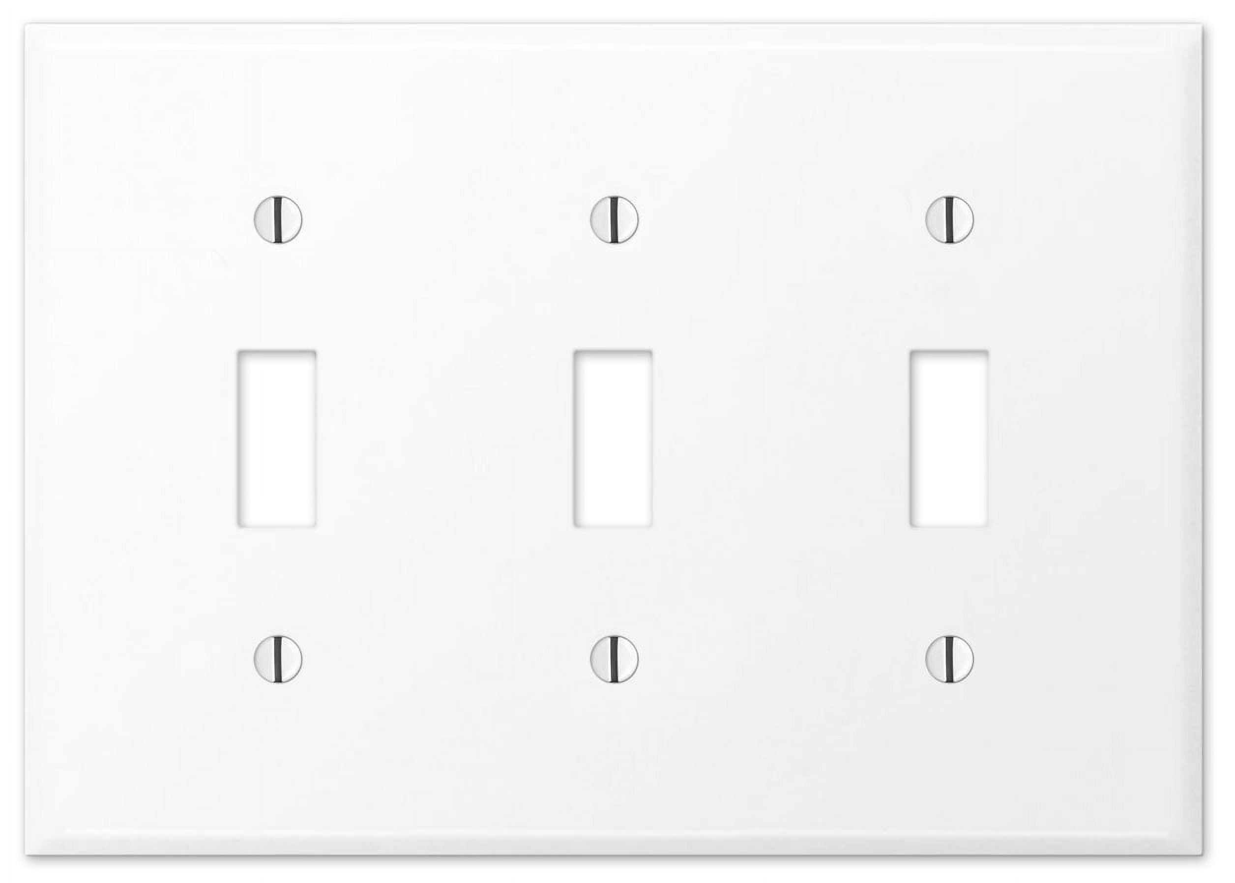OVERSIZED 3 Gang Toggle Metal Light Switch Cover - Three Gang Wall ...