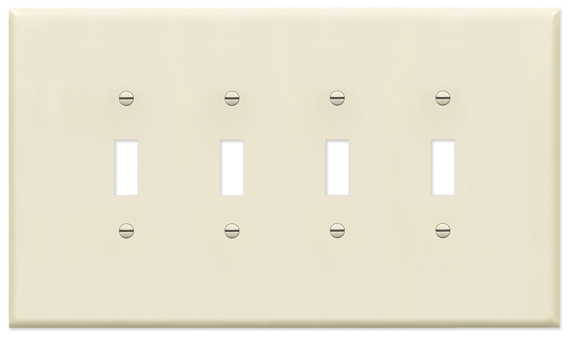 OVERSIZED 3 Gang Toggle Metal Light Switch Plate - Ivory - Three Gang ...