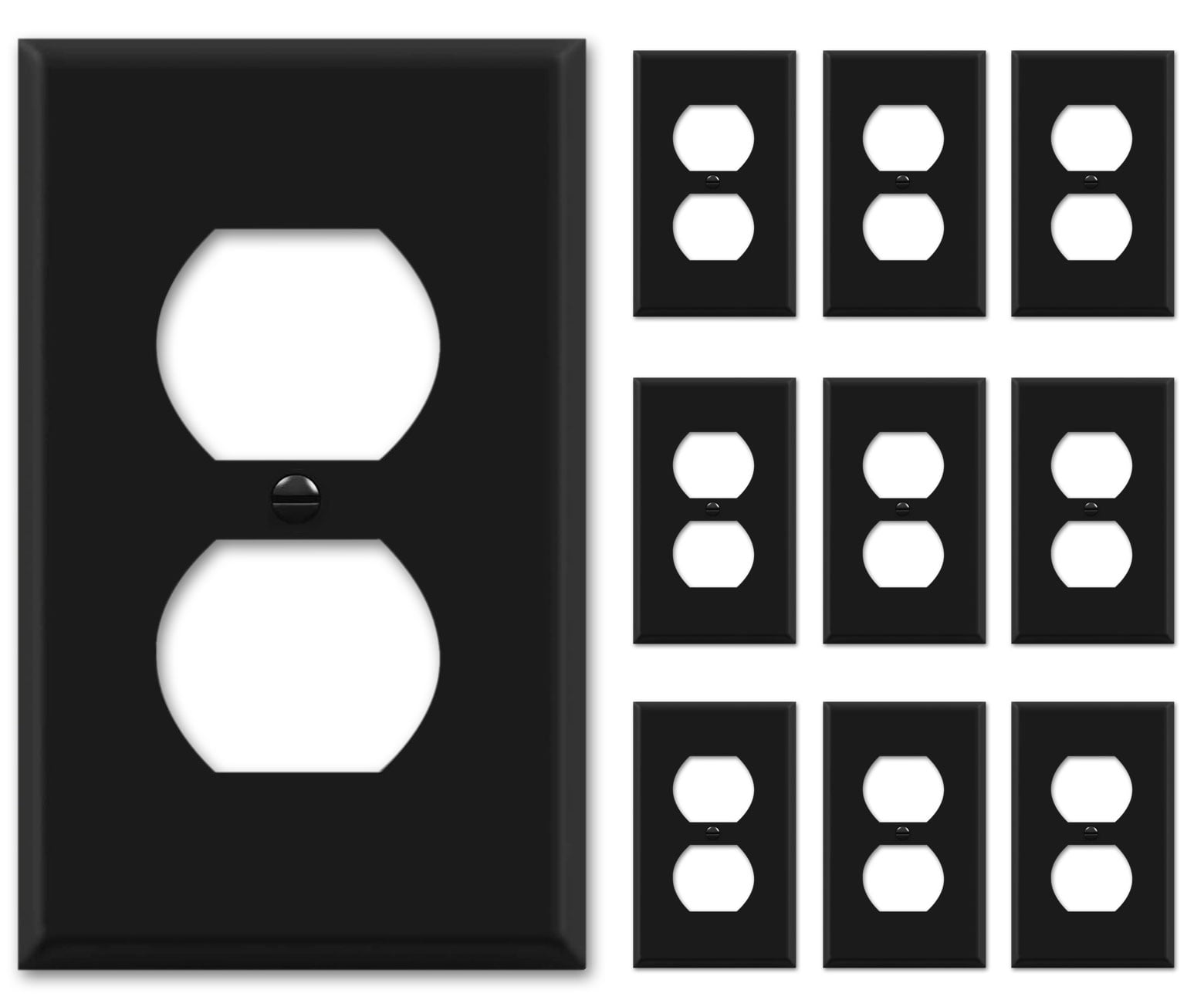 OVERSIZED Metal Outlet Cover, 1 Gang OVERSIZE Electrical Duplex Outlet ...