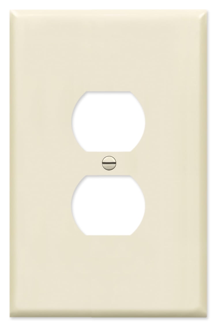 OVERSIZED Metal Outlet Cover - Ivory, 1 Gang OVERSIZE Electrical Outlet ...