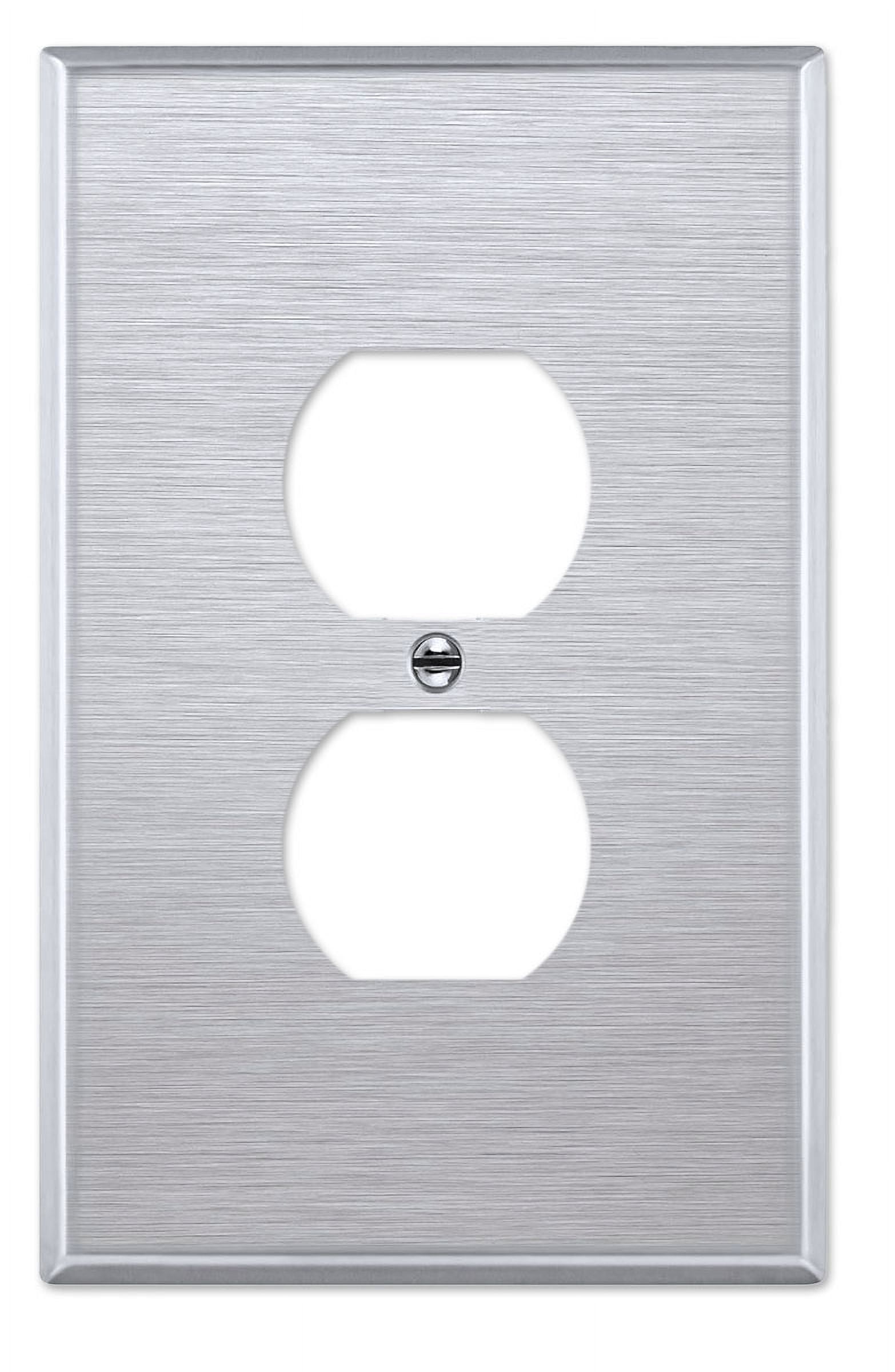 OVERSIZED Stainless Steel Outlet Cover, 1 Gang OVERSIZE Electrical ...