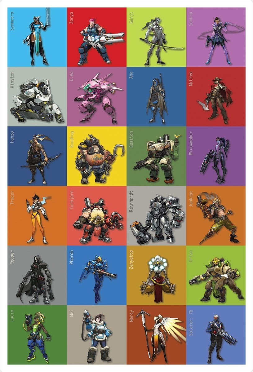 OVERWATCH ALL CHARACTERS POSTER GAME - Walmart.com