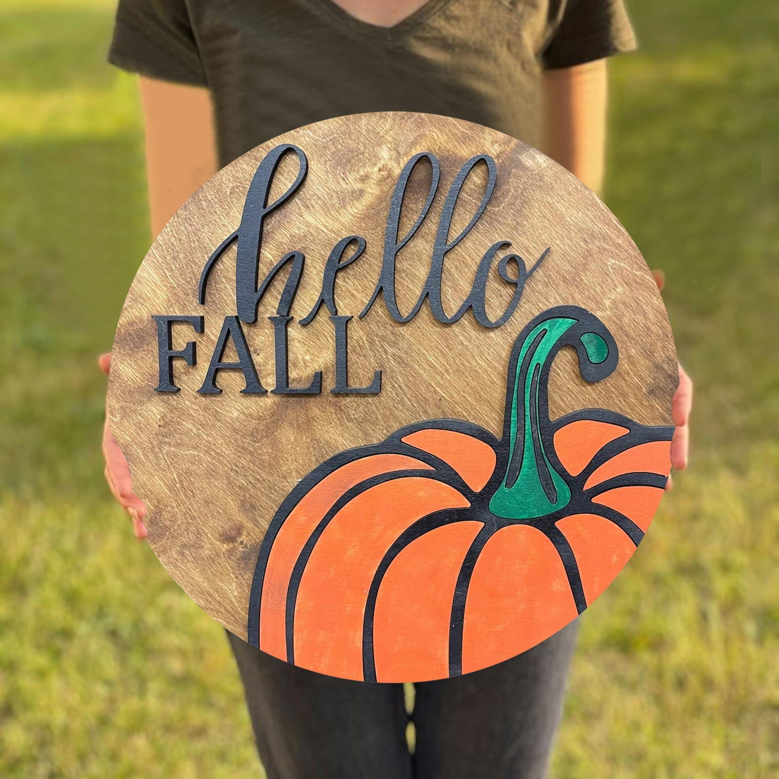 OVINYER 1-Pack Front Door Welcome Hanging Sign Plaque Fall Door Porch ...