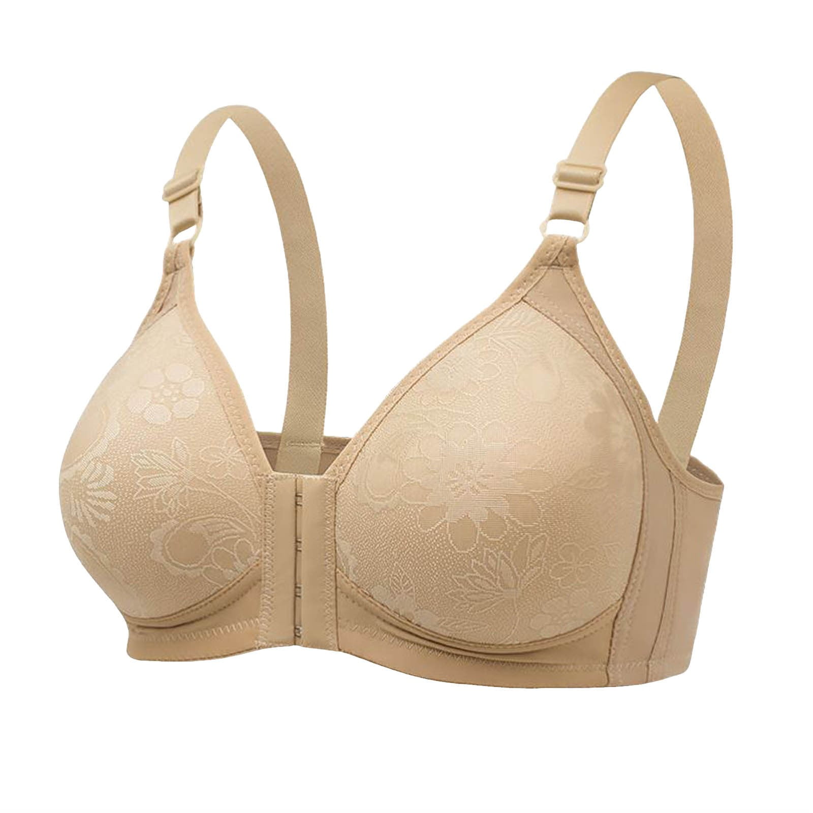 OVINYER Button Mothers Underwear Womens Bra Thin Style Wireless Front ...