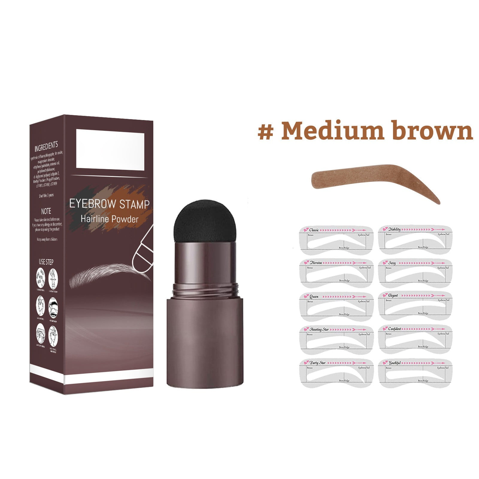OVINYER Eyebrow Stamp Eyebrow Drawing Tool Lazy Eyebrow Filler Makeup ...
