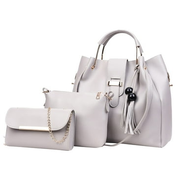 Collections Etc Women's Double-Handle Shoulder Handbag with Zippered 6 ...