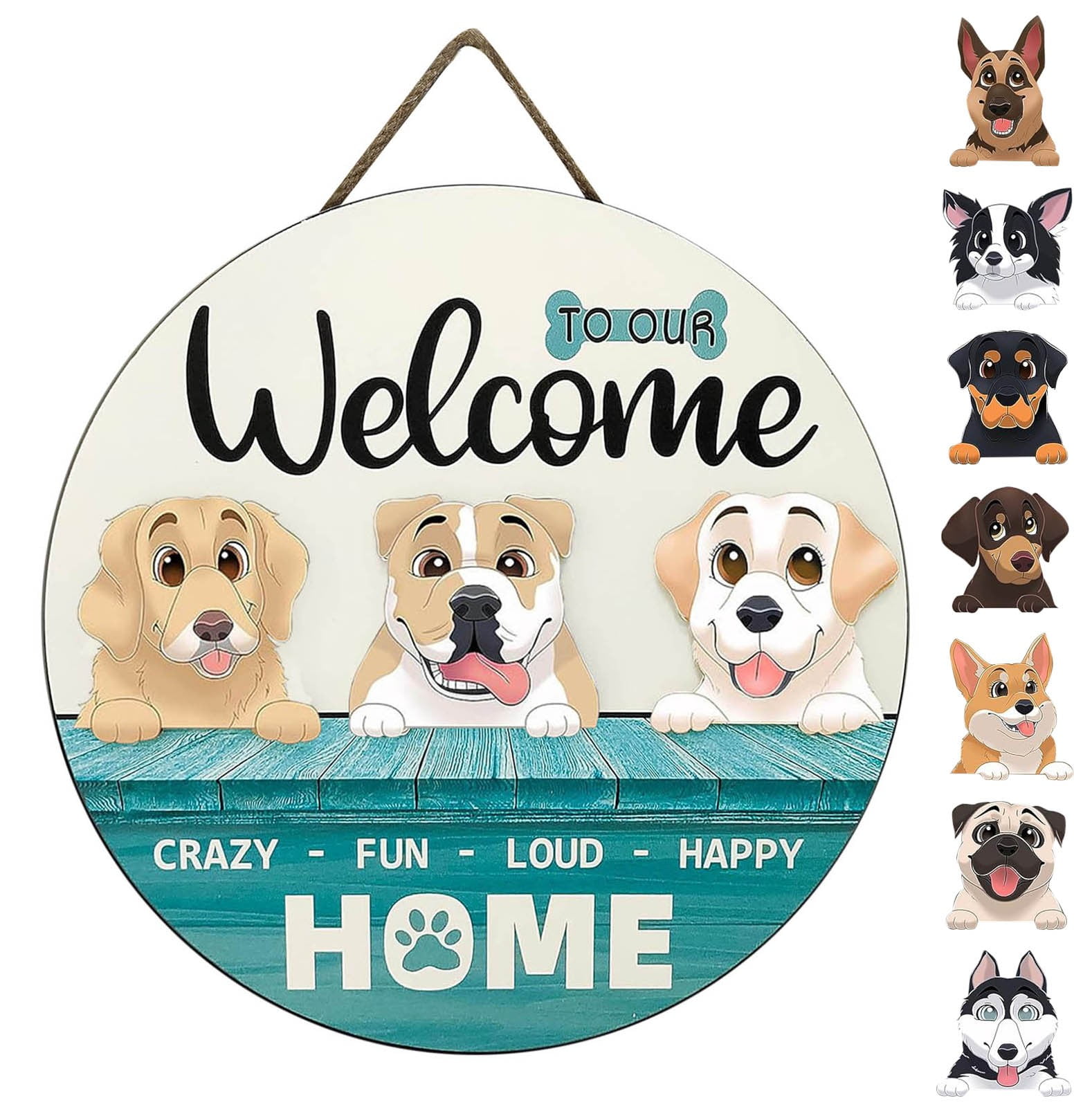 OVINYER Interchangeable Welcome Home Sign Front Door Decor With 10 ...