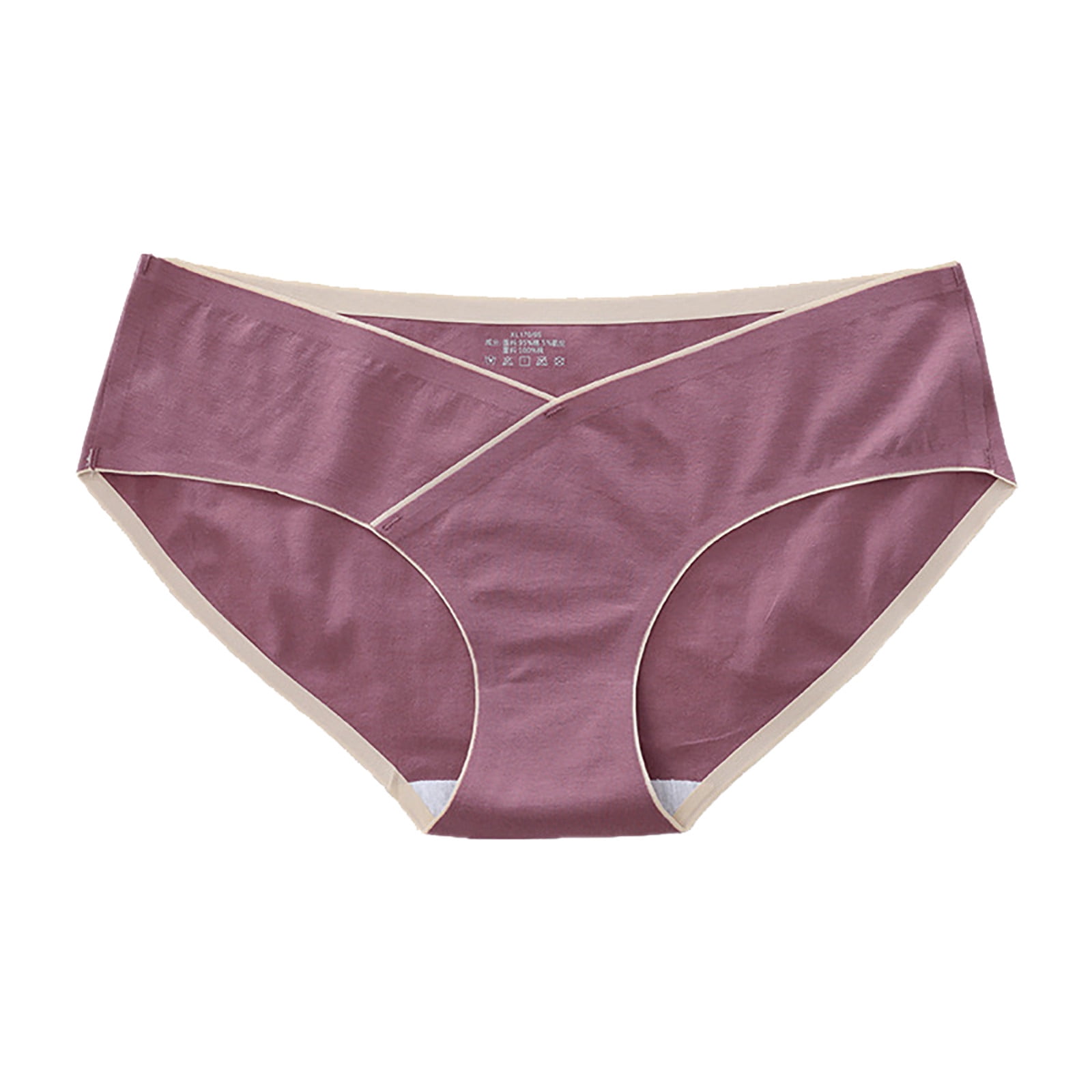 OVINYER Maternity Seamless C Panel One-Pack Plus Size Cotton Low Rise ...