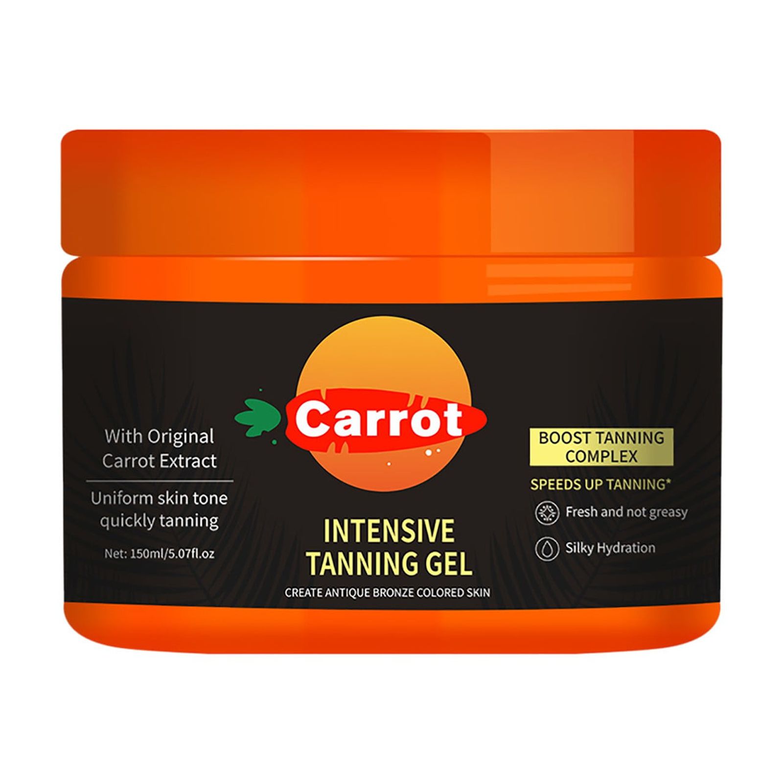 OVINYER Natural Sun Glow: Carrot Tanning Gel For Beach & Sunbathing ...