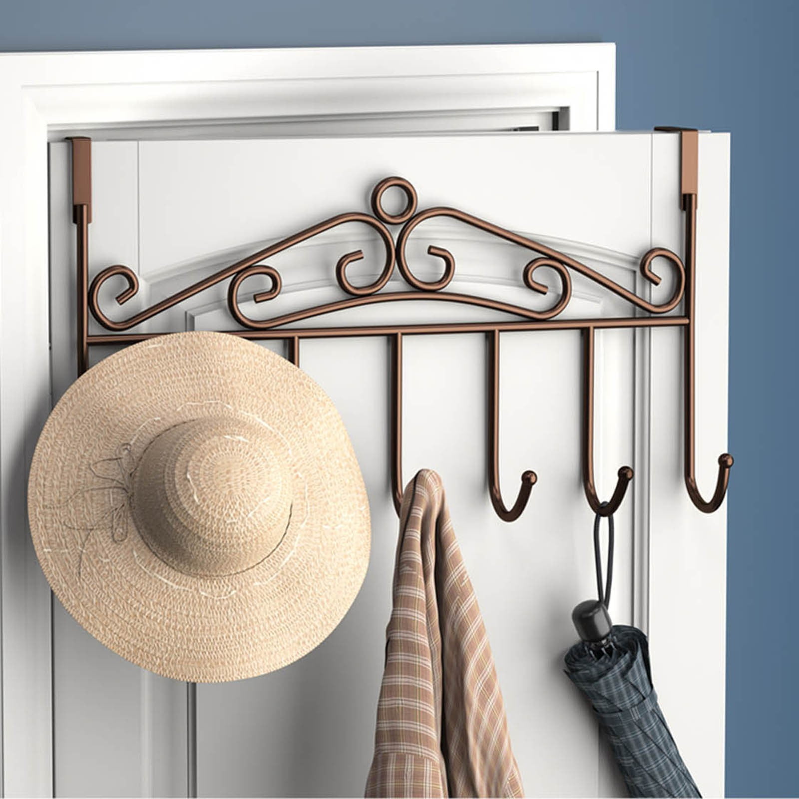 OVINYER Iron over The Door Hook Over Door Hanger for Coat Towel Bag ...