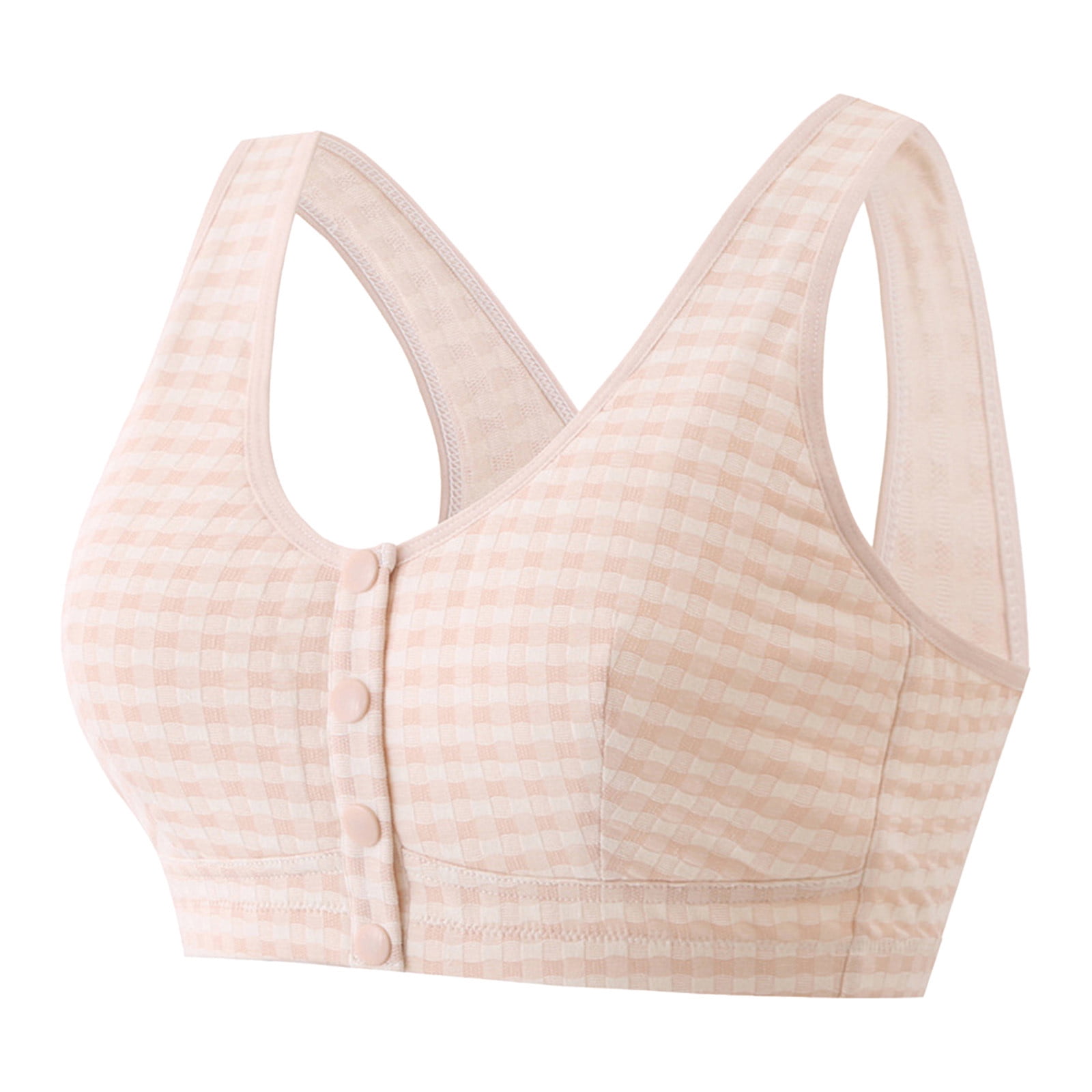 OVINYER Women Bra Sexy Lace Front Button Shaping Cup Shoulder Strap ...