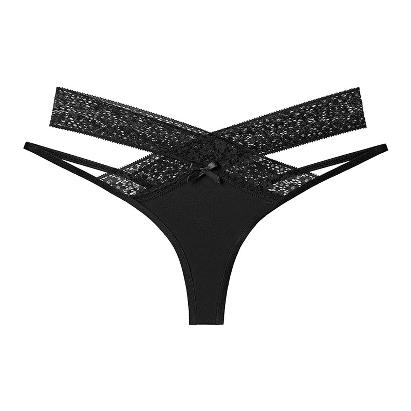 OVINYER Women Sexy Floral Lace Mesh Panties Low Rise Hollow Out ...