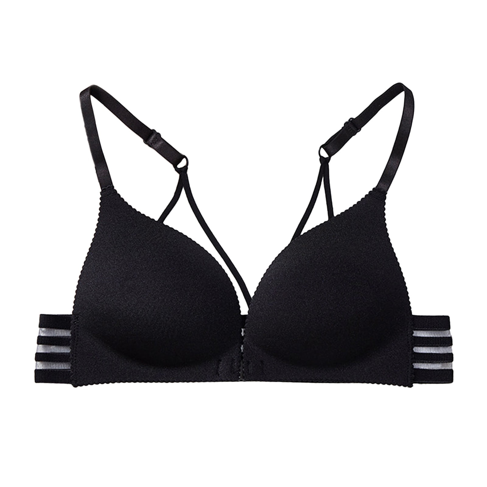OVINYER Women's Bra Comfortable Side Gathering Beautiful Back Bra Front ...