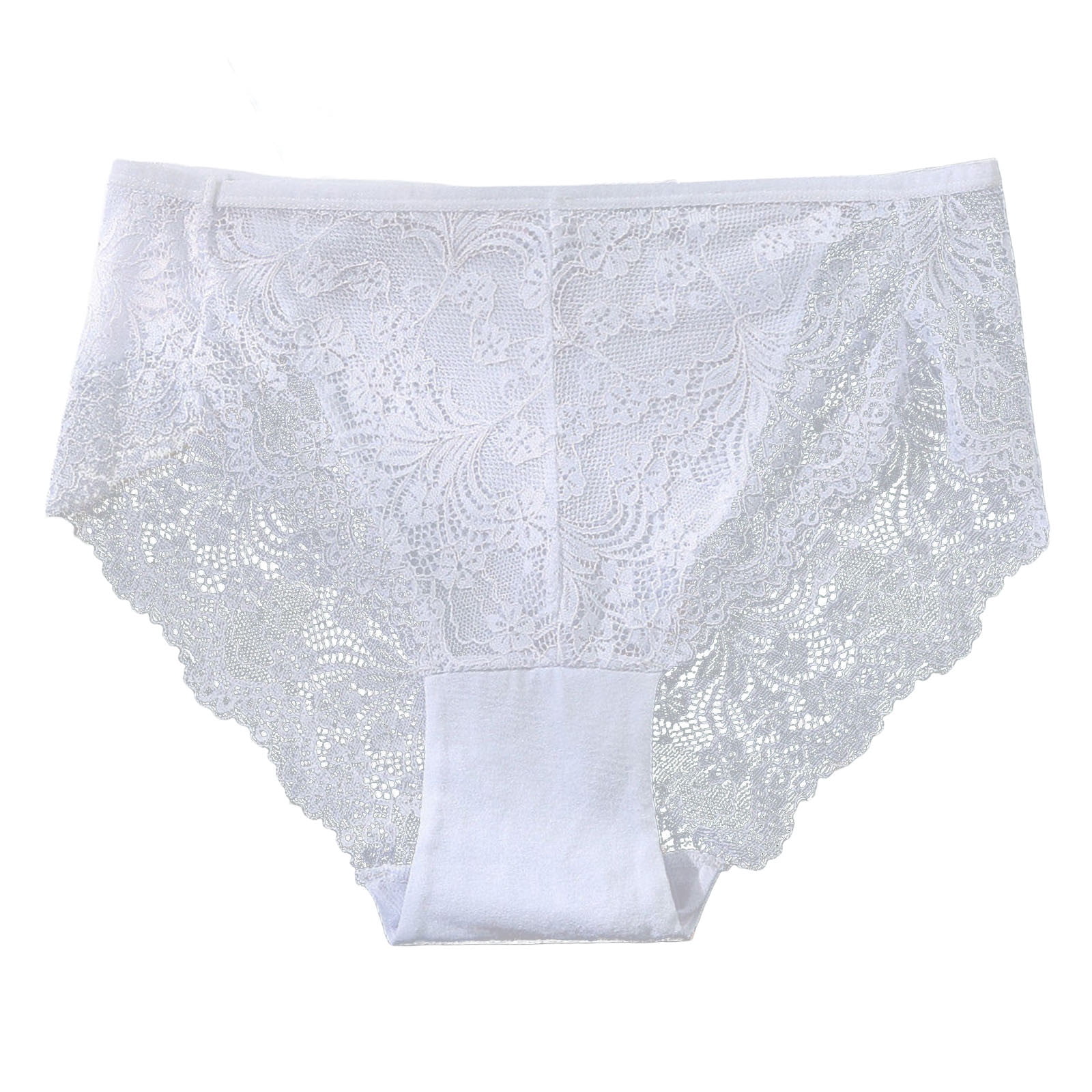 OVINYER Women's Lace Sexy Hollow Underwear Back Waist Lace Mid High ...